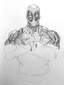 How to draw DEADPOOL drawing easy STEP BY STEP realistic realism ...