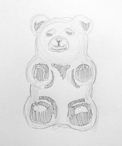 Gummy Bear drawing easy STEP BY STEP how to draw art realistic candy ...