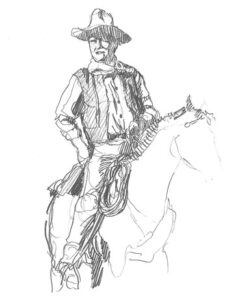 Cowboy drawing easy STEP BY STEP how to draw art realistic - Barnett ...
