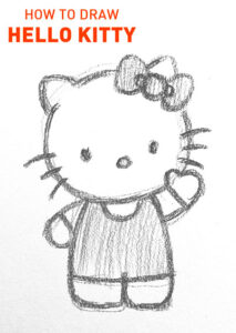 HELLO KITTY drawing easy STEP BY STEP how to draw art tutorial cartoon ...
