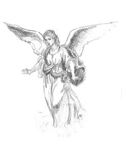 ANGEL drawing easy STEP BY STEP how to draw art realistic - Barnett Gallery